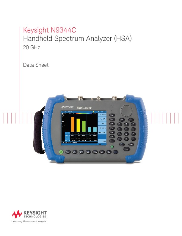 N9344C Handheld Spectrum Analyzer (HSA) PDF Asset Page | Keysight